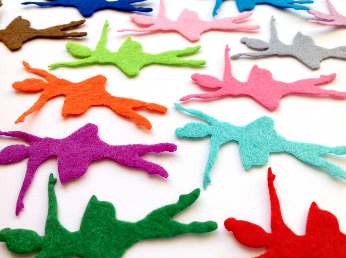 Felt Ballerina Doll Felt Die Cuts Applique Ballet Dancer for - Etsy