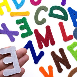 Iron on Letters, 2 Inch Felt Letters, Choose Quantity and Colors, No ...