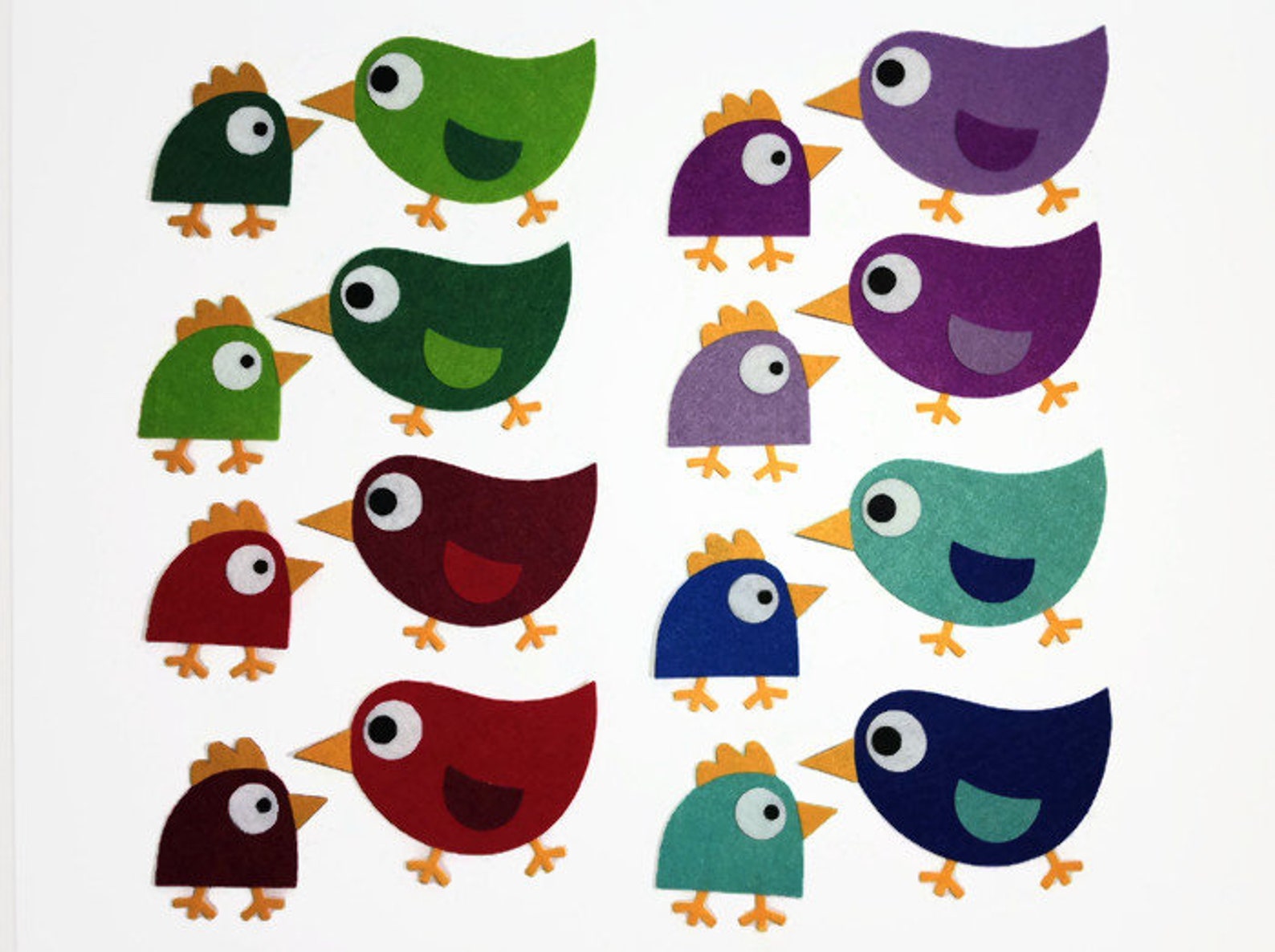 Felt Bird Die Cuts Fully Assembled Birds Easter Decorations | Etsy