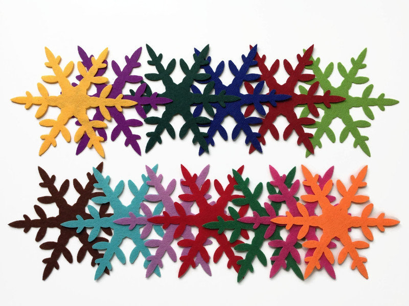 Snowflake Die Cut Very Large Felt Snowflakes Christmas | Etsy