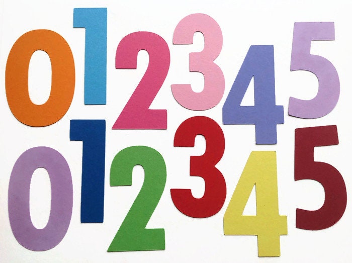 Paper Numbers Large Paper Numbers 7 Inch Die Cut Cardstock | Etsy