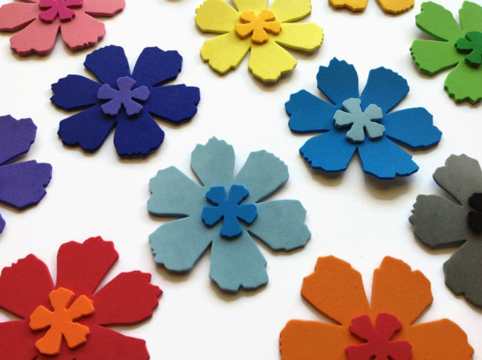 Self-adhesive Flower Die Cut Fun Foam Shapes EVA Foam - Etsy