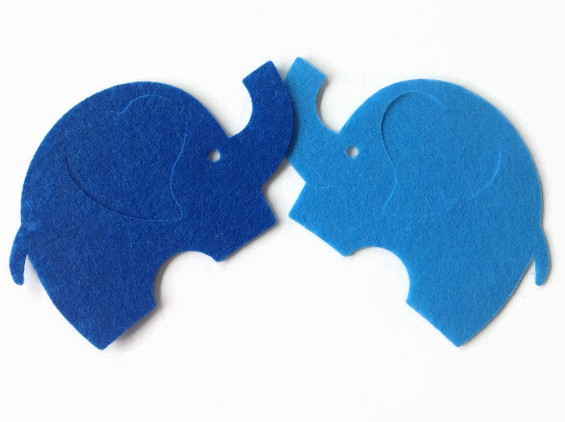 Elephant Die Cut Cute Felt Elephant Shape for Sewing and | Etsy