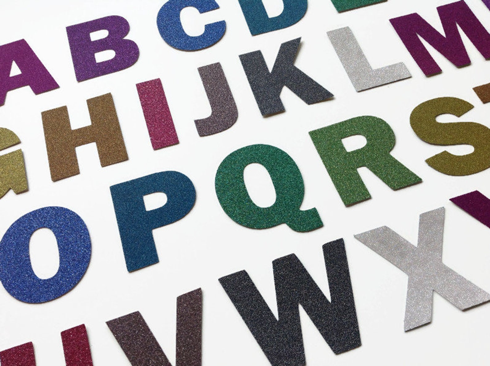 Extra Large Glitter Letters 8 Inch Cardstock Paper Die Cut | Etsy