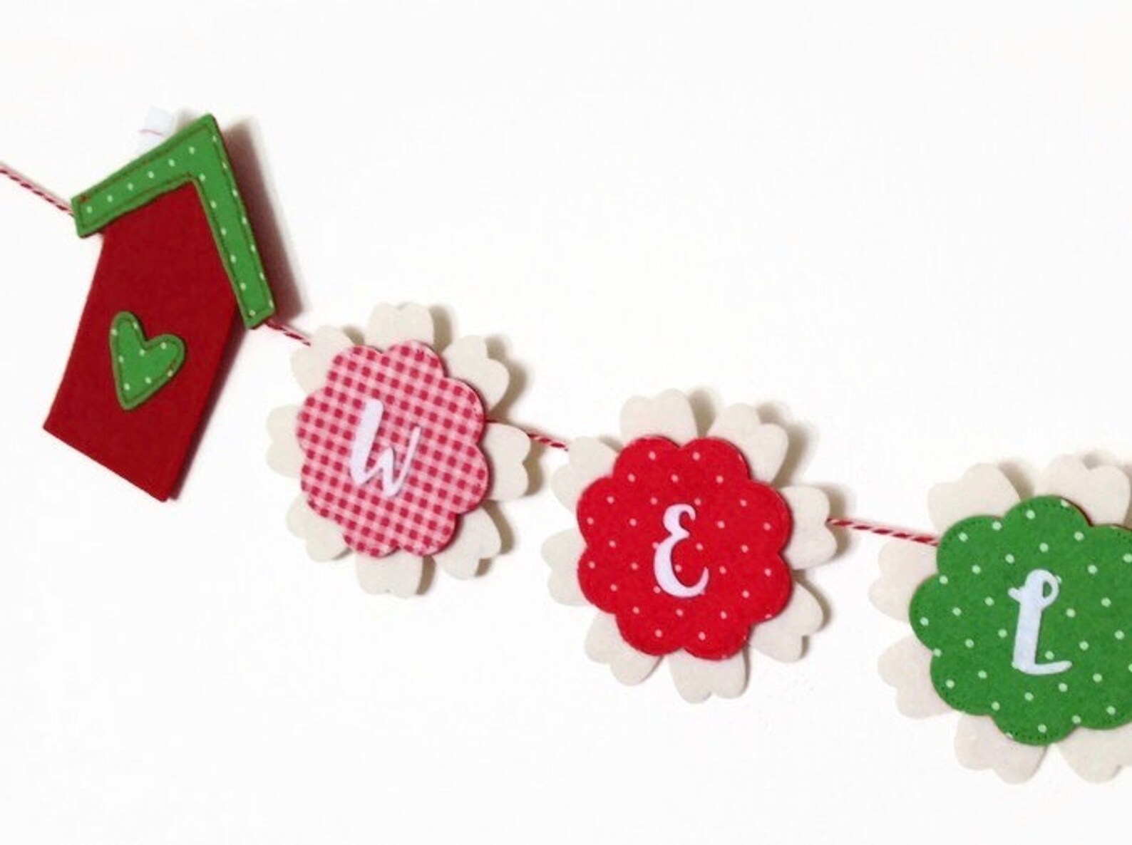 Welcome Garland Welcome Banner Home Decor Wall Art Hallway | Etsy