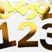Gold Numbers for Wedding and Party Decorations, Table Numbers, Banners ...