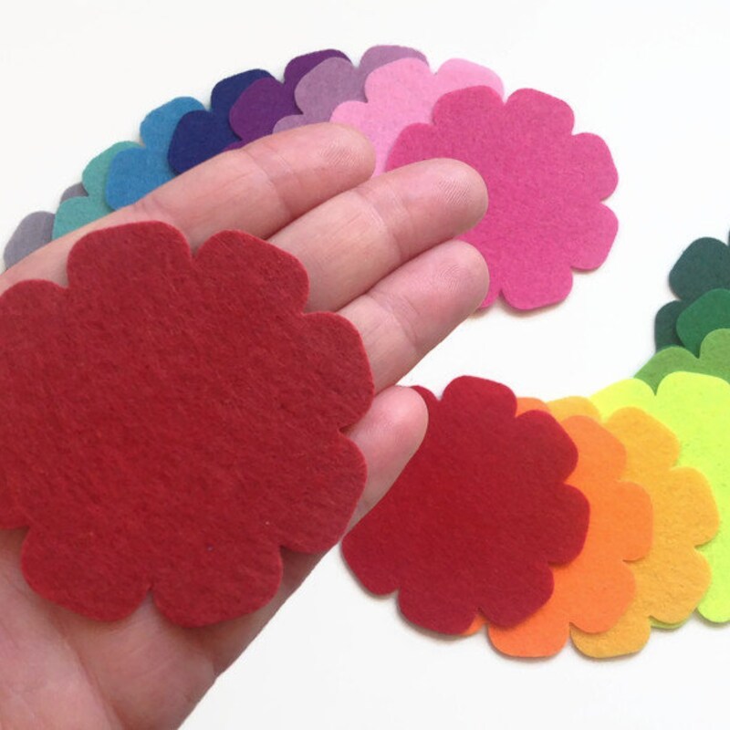 Felt Flower Applique - Etsy