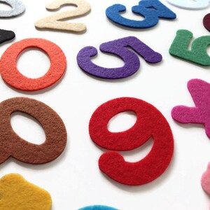 Adhesive Backed Felt Numbers, Peel and Stick Die Cut Numbers, 2 Inch 0 ...