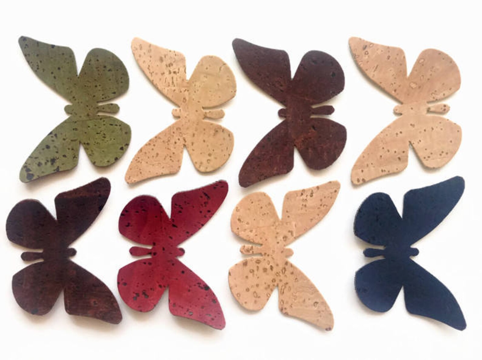 Cork Fabric Butterfly Die Cut Butterfly Applique for Craft - Etsy