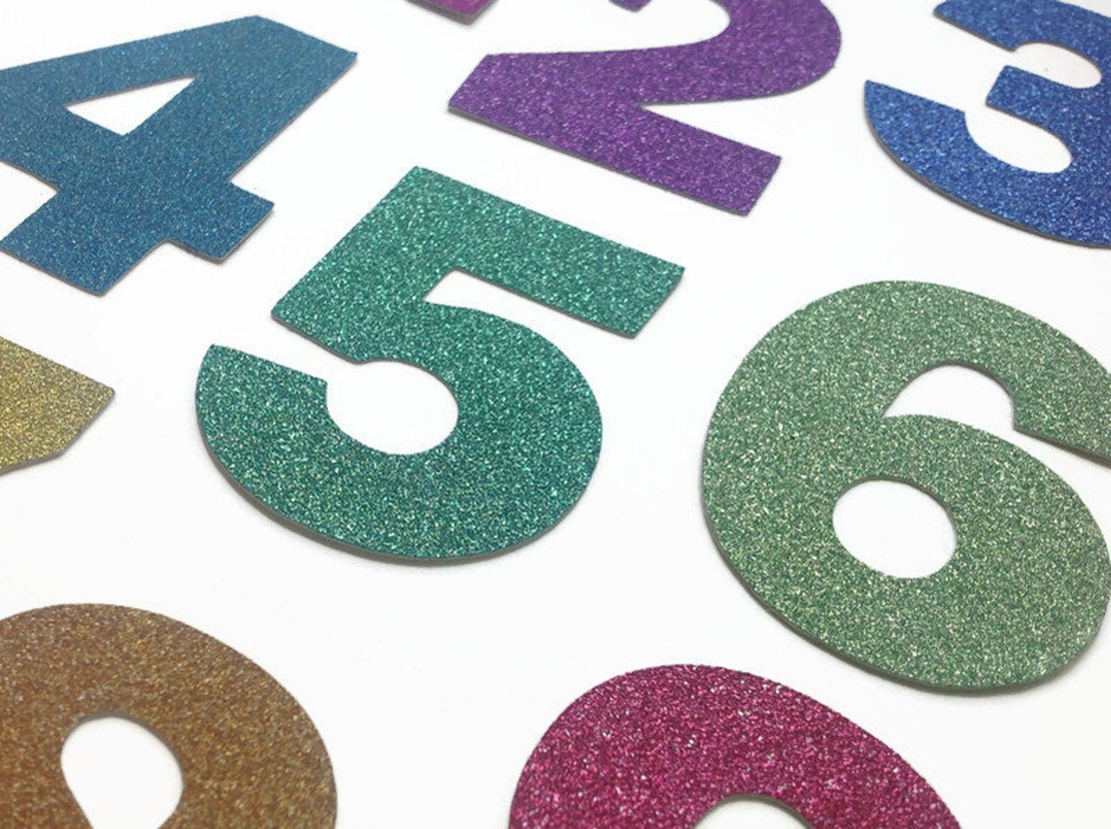 10 Inch Glitter Numbers Extra Large Glittery Cardstock Paper - Etsy UK