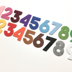 Buy Adhesive Backed Felt Numbers, Peel and Stick Die Cut Numbers, 1 1/4 ...