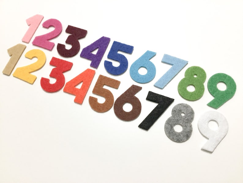 Adhesive Backed Felt Numbers Peel and Stick Die Cut Numbers | Etsy