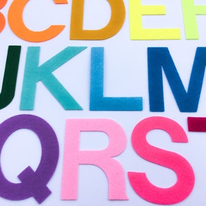 Large Felt Letters, 4 Inch Alphabet, Uppercase Letters Cut Outs for ...