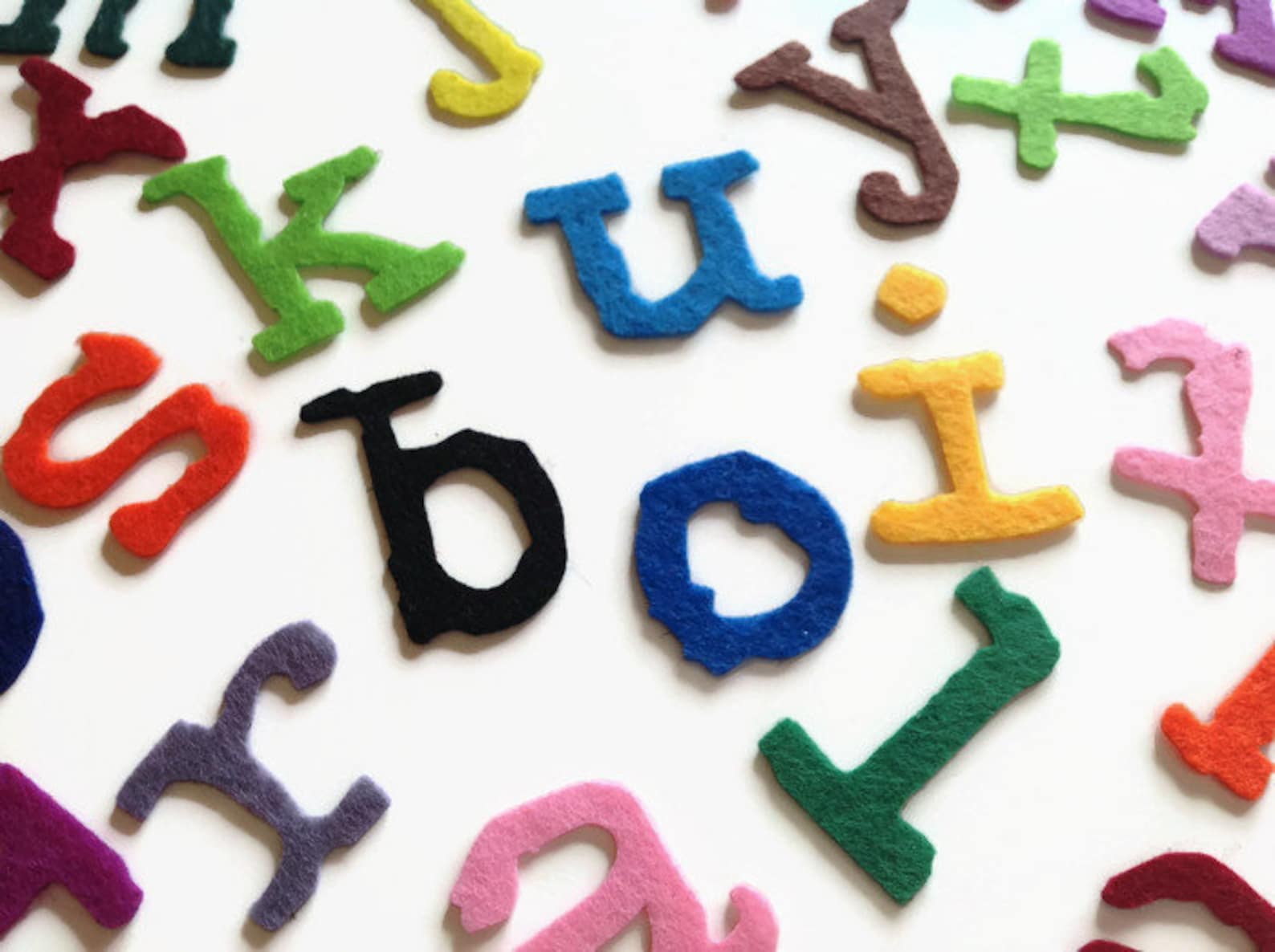 1 Inch Letters, 2 Felt Alphabets 52 Pieces, Die Cut Lowercase Letters ...