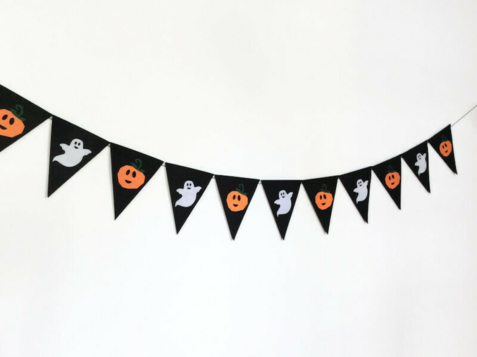 Halloween Bunting Ghost and Pumpkin Spooky Garland - Etsy UK