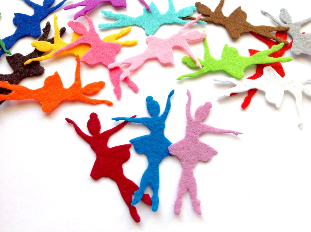 Felt Ballerina Doll, Felt Die Cuts, Applique Ballet Dancer for Sewing ...