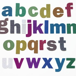 9 Inch Glitter Letters, Cardstock Paper Die Cut Letters, Wedding, Wall ...