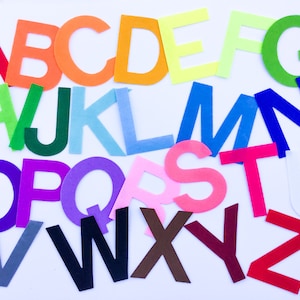 Large Felt Letters, 4 Inch Alphabet, Uppercase Letters Cut Outs for ...