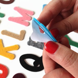 Stick on Letters, Adhesive Backed Felt Letters, Peel and Stick Die Cut ...