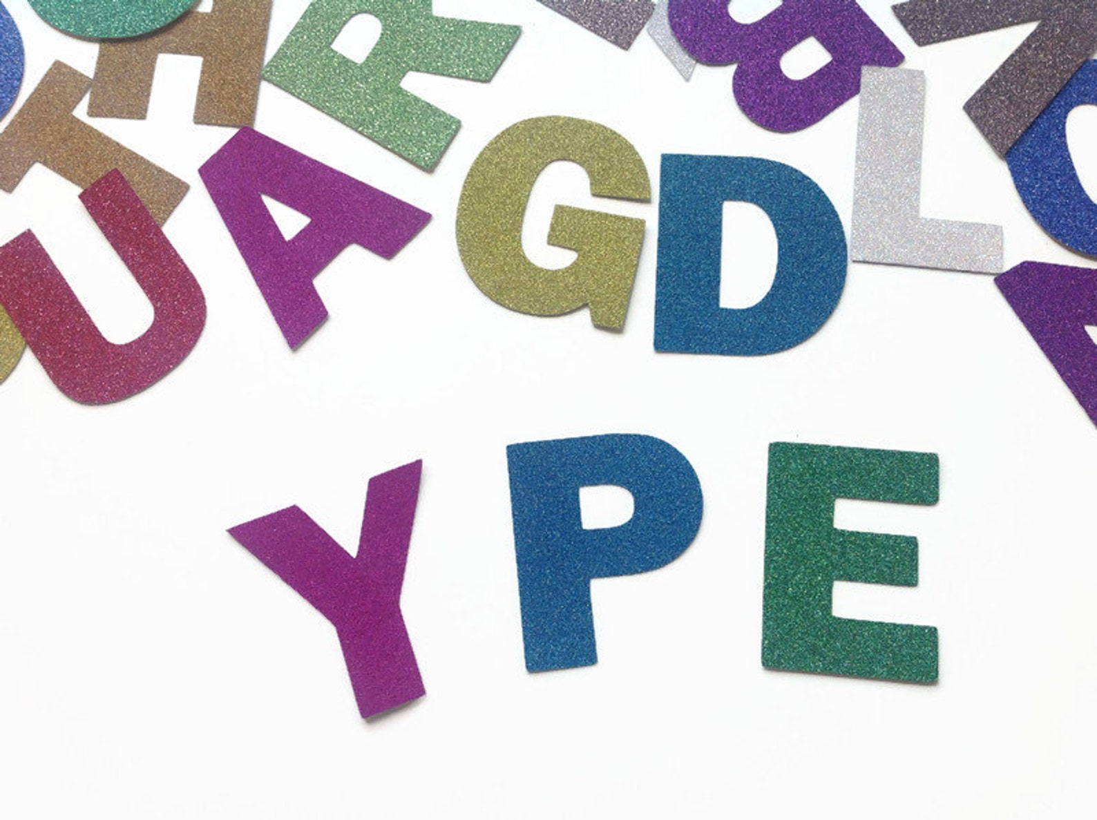 Extra Large Glitter Letters 8 Inch Cardstock Paper Die Cut | Etsy