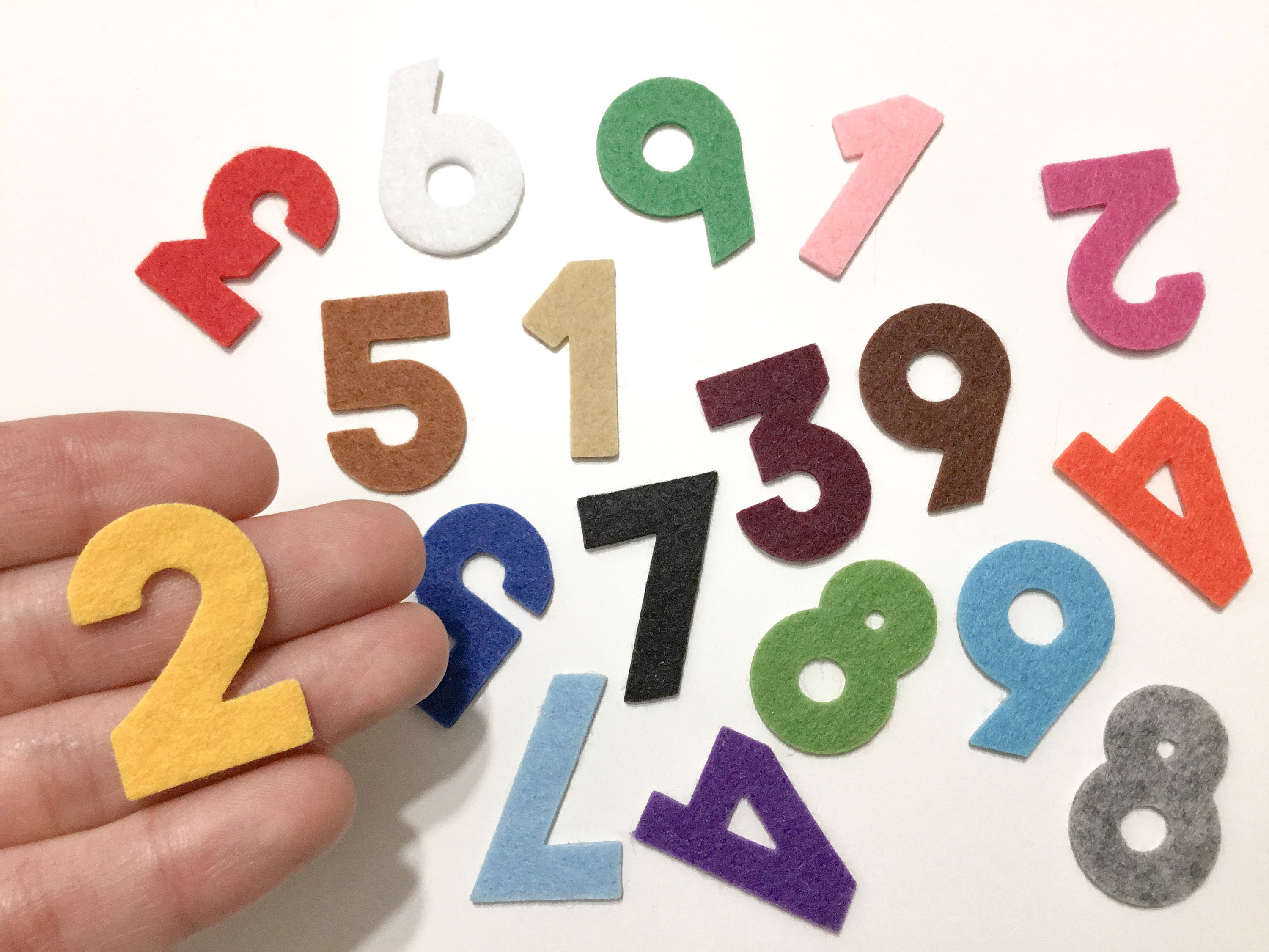 Adhesive Backed Felt Numbers Peel and Stick Die Cut Numbers | Etsy