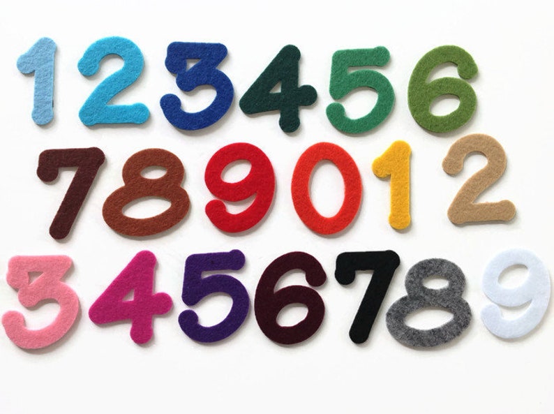 Adhesive Backed Felt Numbers Peel and Stick Die Cut Numbers - Etsy