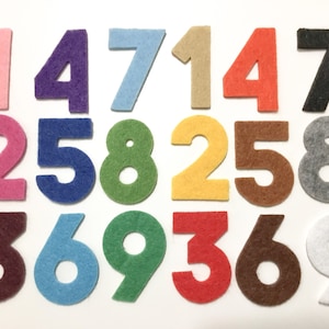Buy Adhesive Backed Felt Numbers, Peel and Stick Die Cut Numbers, 1 1/4 ...