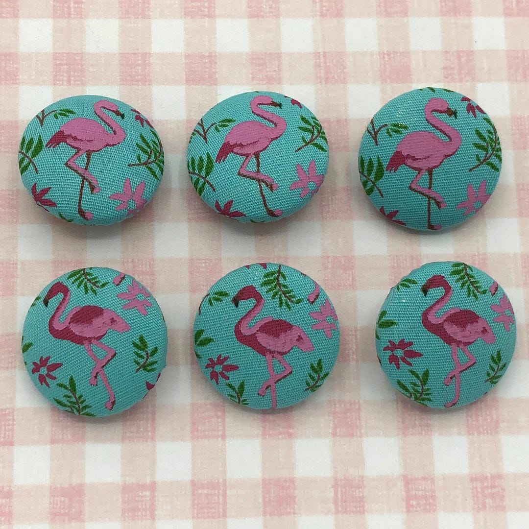 Pink Flamingo Buttons, Craft Buttons, Size 29mm, Set of 6 - Etsy