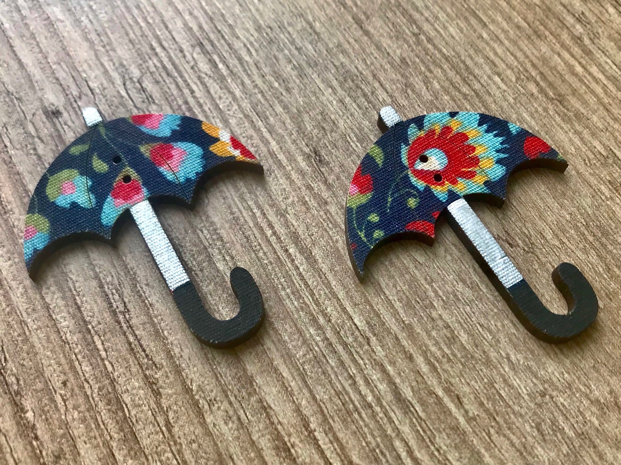 Umbrella Buttons Decorative Craft Buttons Set of 2 | Etsy