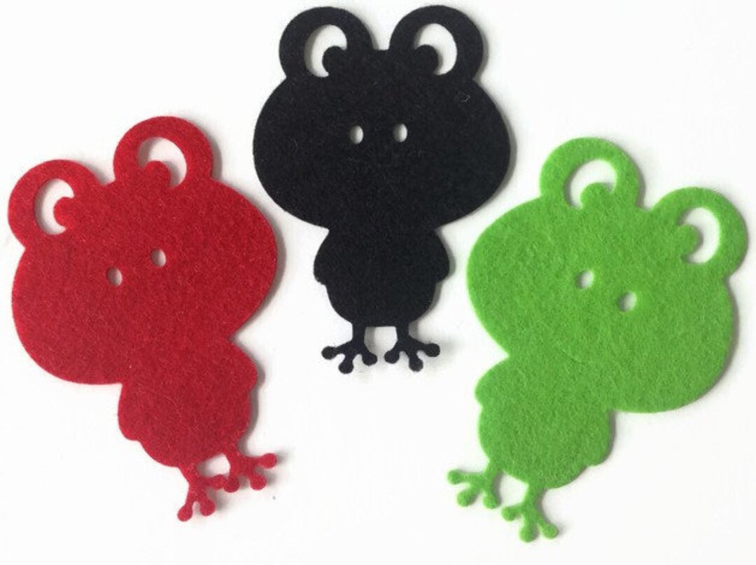 Felt Frog Die Cut, Cute Frog Shape for Sewing and Craft Projects in a ...