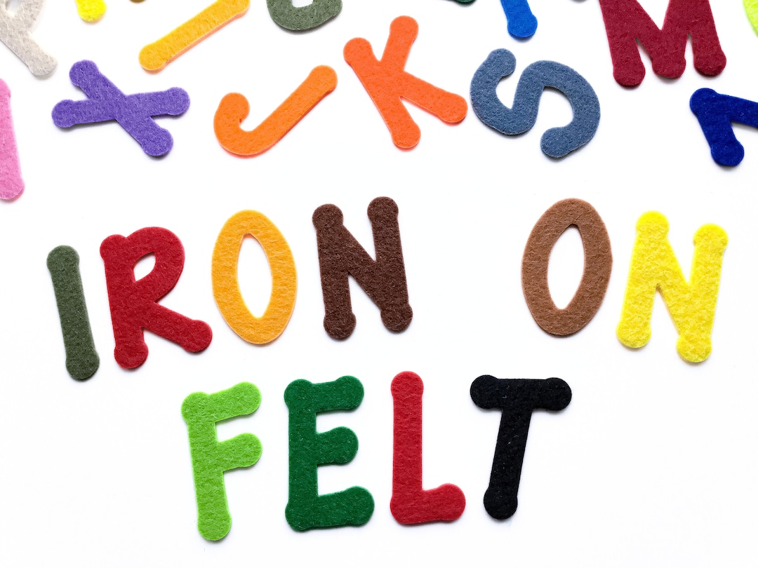 Iron on Letters, 2 Inch Felt Letters, Choose Quantity and Colors, No ...