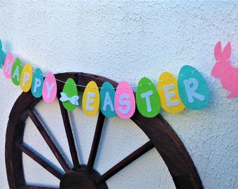 EASTER EGG BANNER Printable Party Bunting Pennants Garland - Etsy