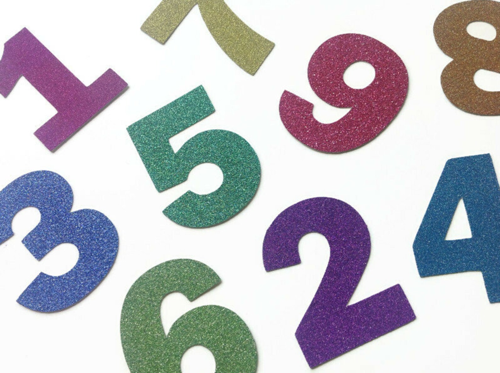 10 Inch Glitter Numbers Extra Large Glittery Cardstock Paper | Etsy UK
