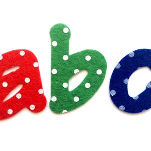 2 Inch Polka Dot Felt Letters, Die Cut Alphabets - 52 Lowercase ...