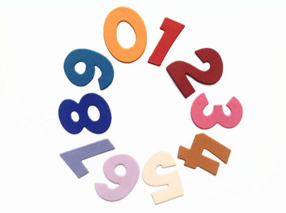 Die Cut Numbers, Cardstock Paper Die Cuts for Crafting & Scrapbooking ...
