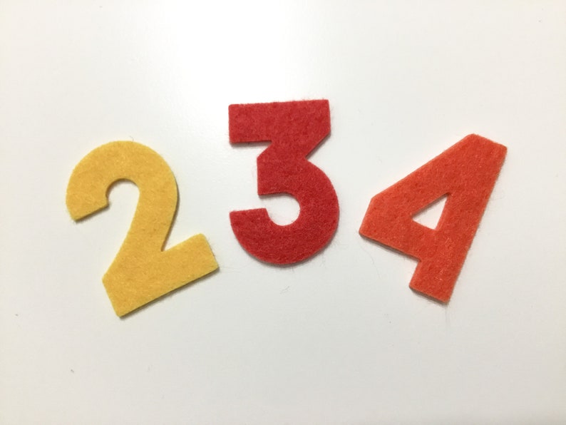 Adhesive Backed Felt Numbers Peel and Stick Die Cut Numbers | Etsy