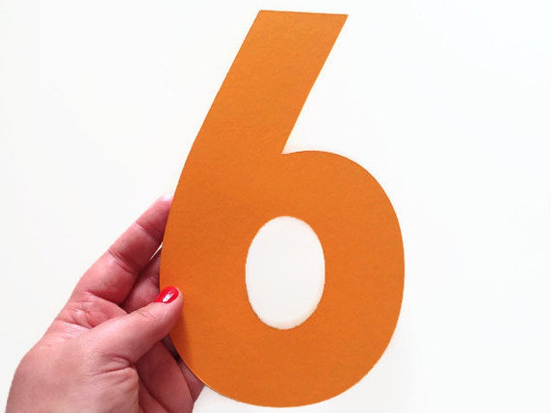 Paper Numbers, Large Paper Numbers, 8 Inch Die Cut Cardstock Paper ...