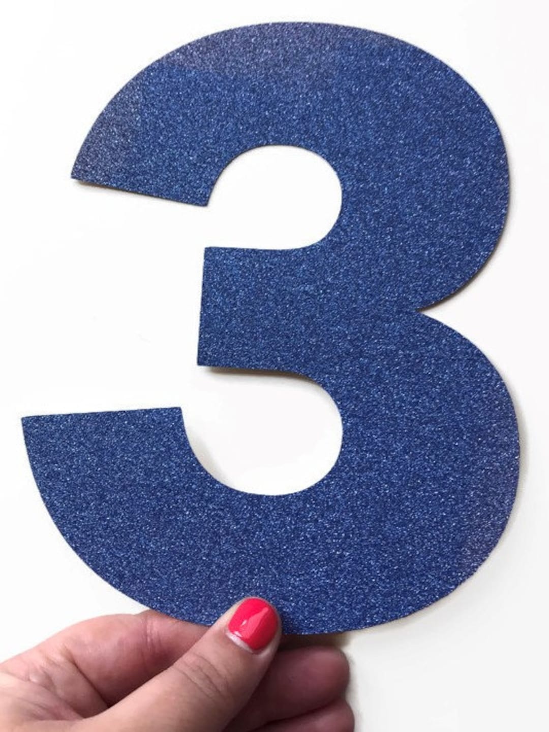 7 Inch Glitter Numbers, Large Glitery Cardstock Paper Die Cut Numbers ...
