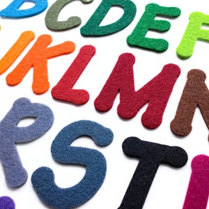 Iron on Letters, 2 Inch Felt Letters, Choose Quantity and Colors, No ...