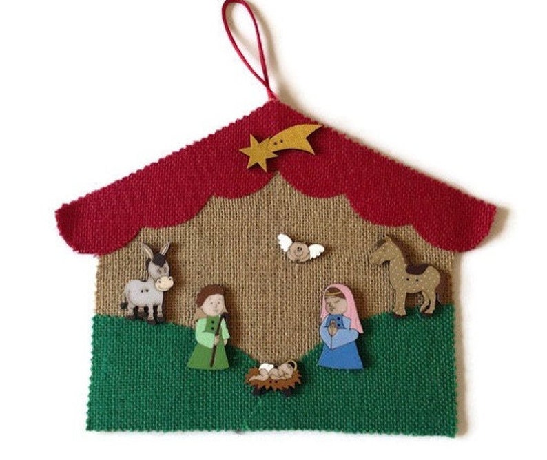 Large Nativity Buttons Christmas Crafts Mary Joseph Baby | Etsy