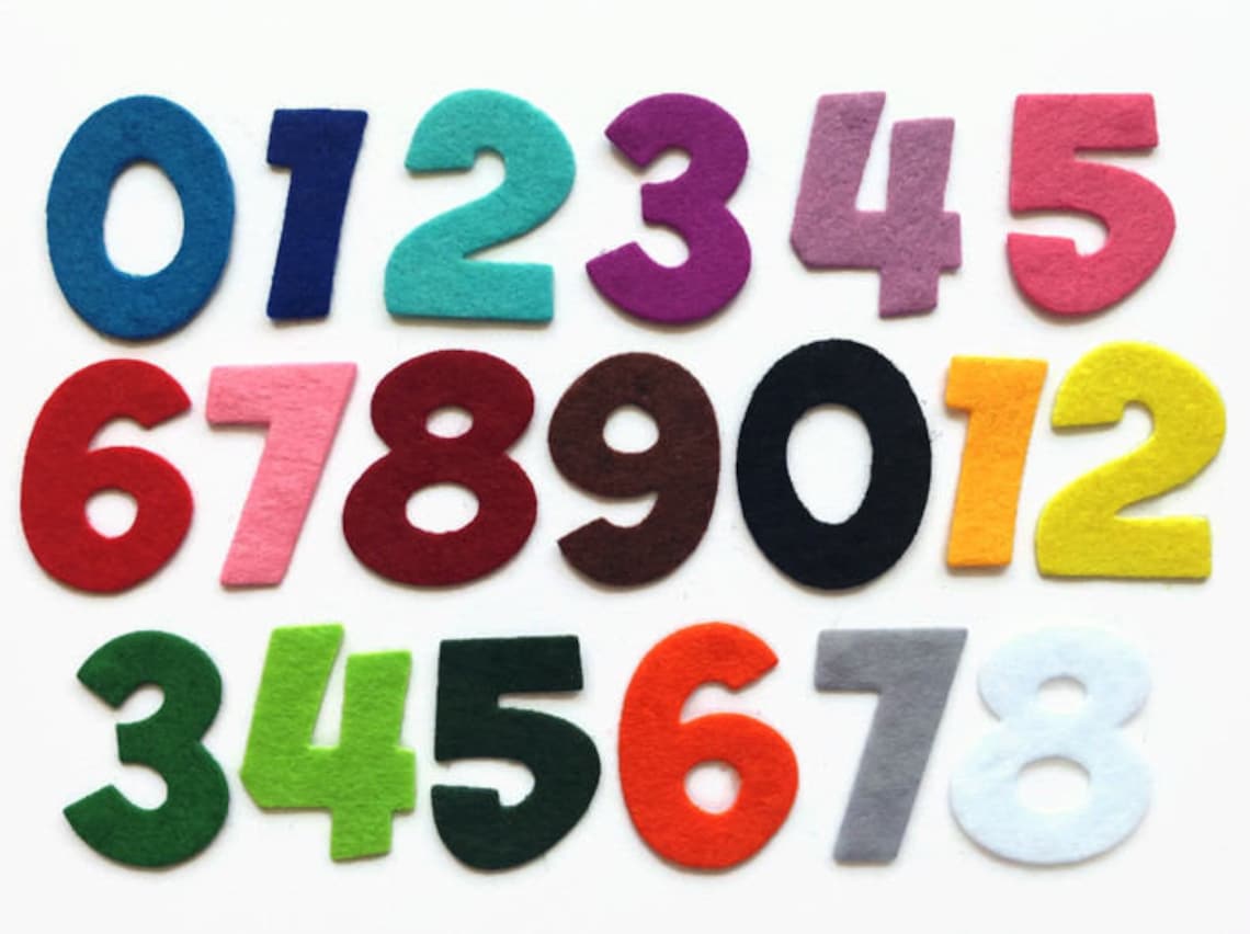 Felt Numbers Die Cut, Felt Cut Outs for Crafting & Sewing, Felt Shapes ...