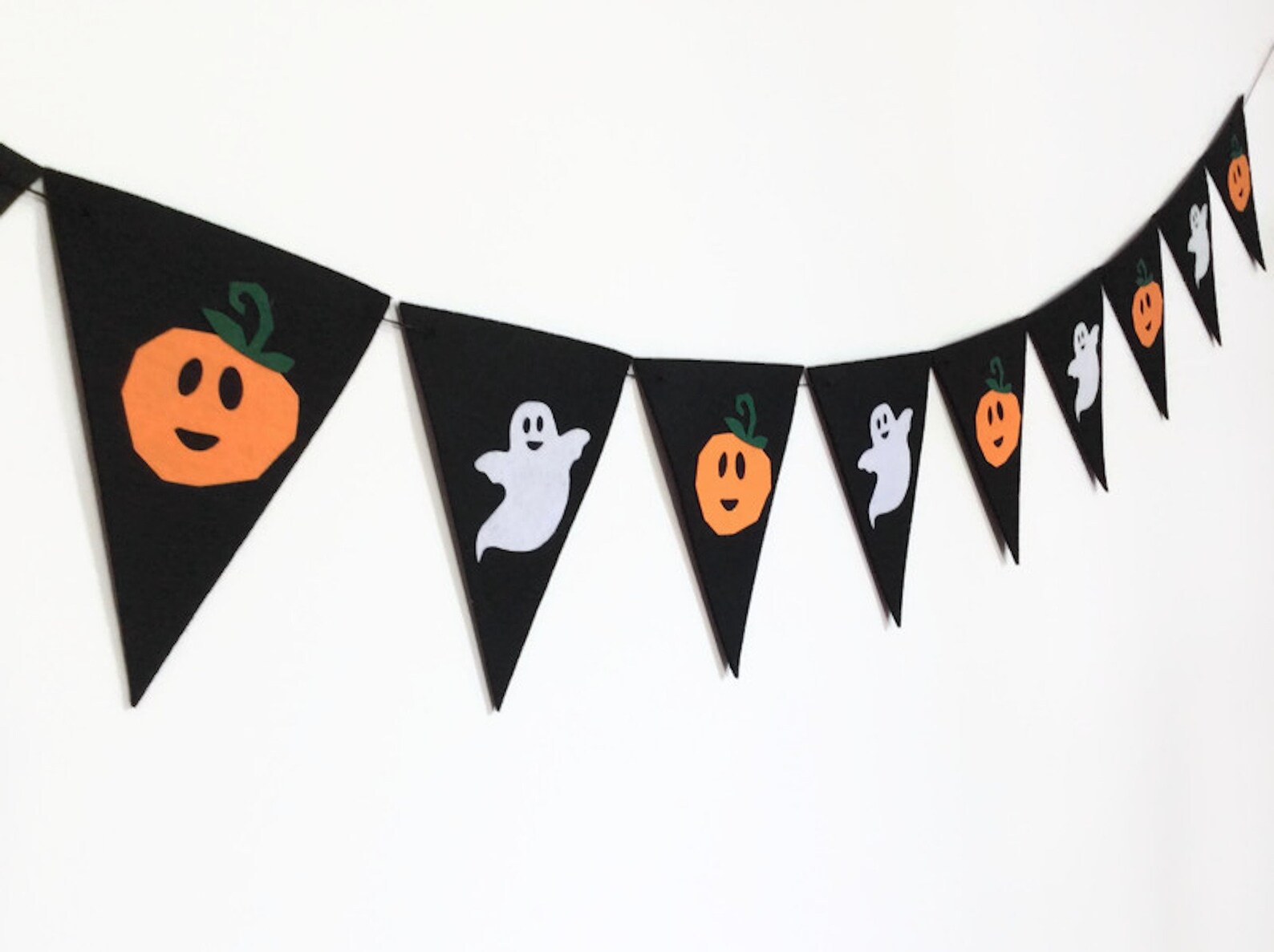 Halloween Bunting Ghost and Pumpkin Spooky Garland - Etsy UK