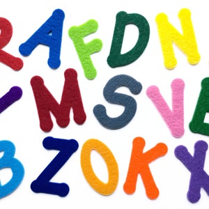 Iron on Letters, 2 Inch Felt Letters, Choose Quantity and Colors, No ...