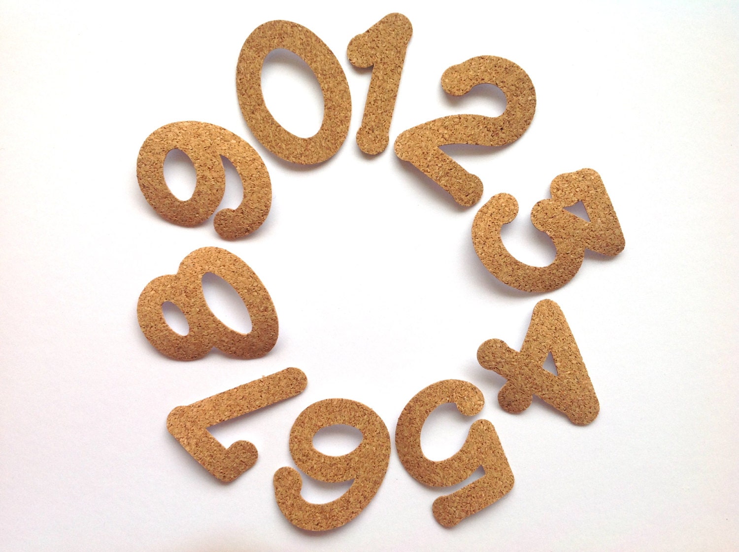 Self-adhesive Numbers Set Cork Die Cuts Number Stickers | Etsy