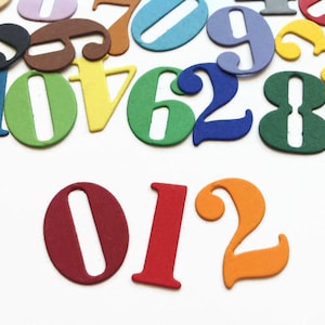 Die Cut Numbers, Cardstock Paper Die Cuts for Crafting & Scrapbooking ...