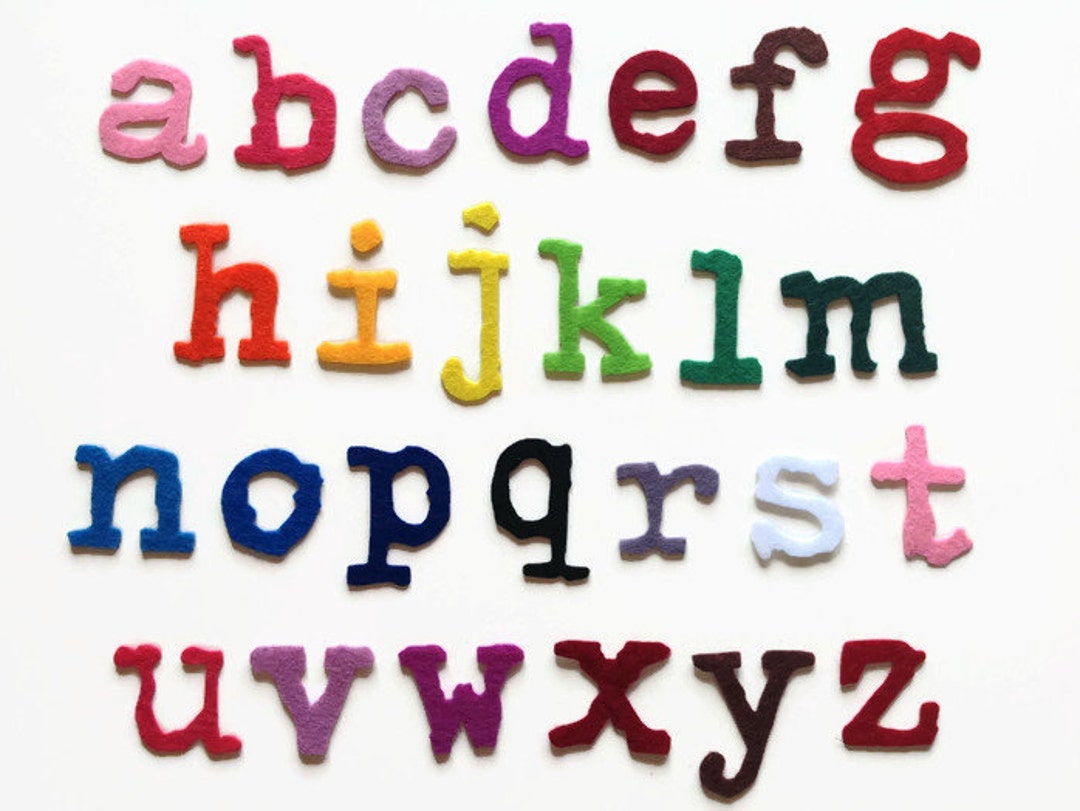 1 Inch Letters, 2 Felt Alphabets - 52 Pieces, Die Cut Lowercase Letters ...