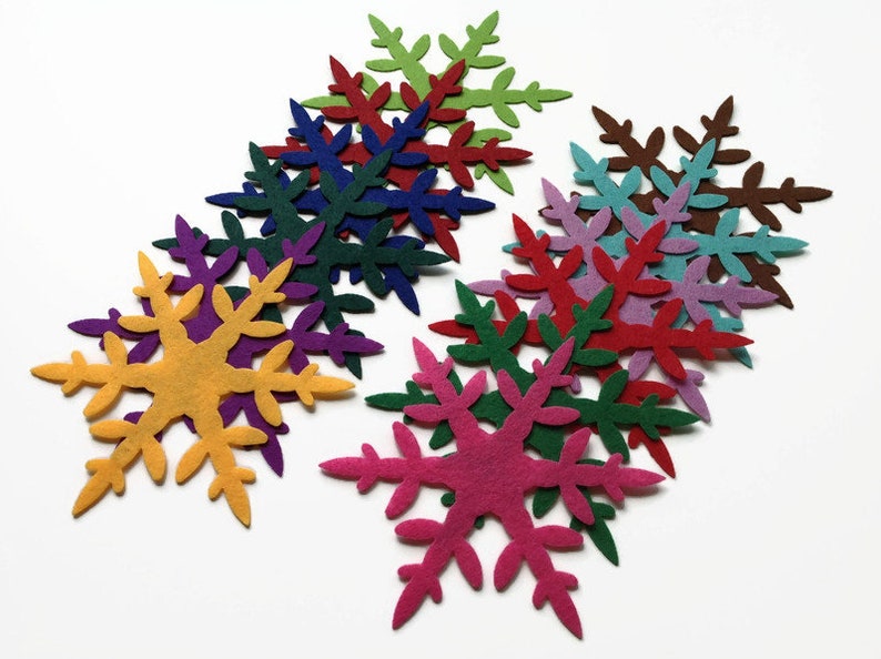 Snowflake Die Cut Very Large Felt Snowflakes Christmas - Etsy