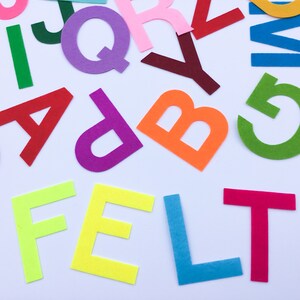 Large Felt Letters, 4 Inch Alphabet, Uppercase Letters Cut Outs for ...