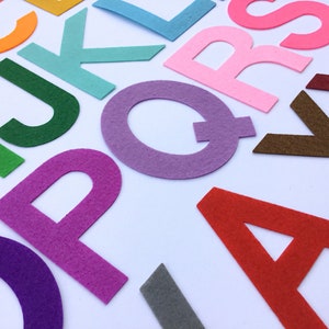 Large Felt Letters, 4 Inch Alphabet, Uppercase Letters Cut Outs for ...