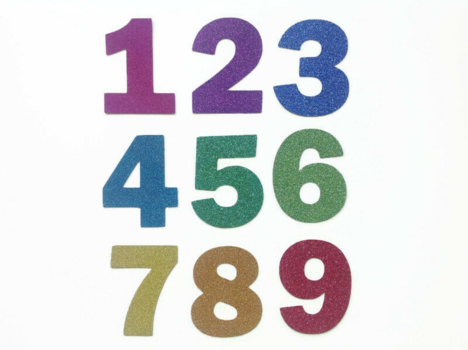 10 Inch Glitter Numbers Extra Large Glittery Cardstock Paper - Etsy UK